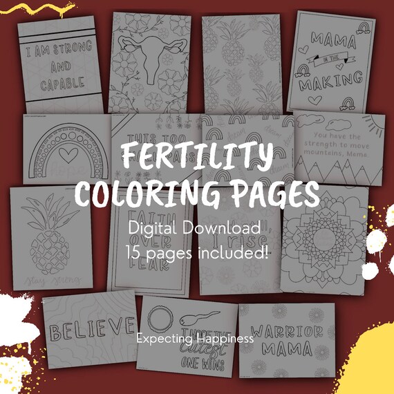Fertility Coloring Pages | Etsy