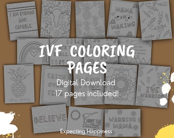Printable IVF Coloring Pages, Fertility Coloring Book, Pregnancy ...