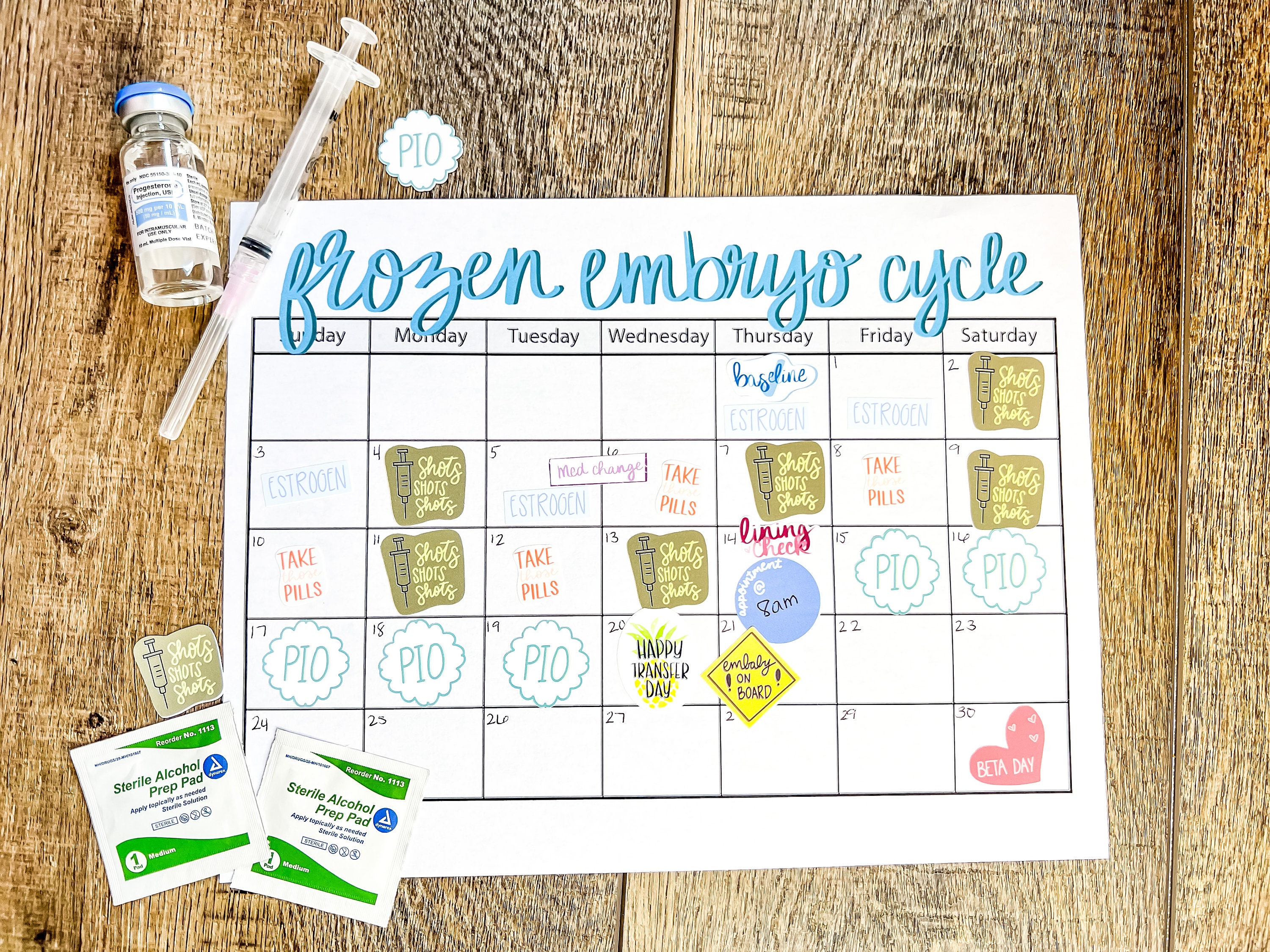 DIGITAL FET Planner Set, IVF, Frozen Transfer - Etsy