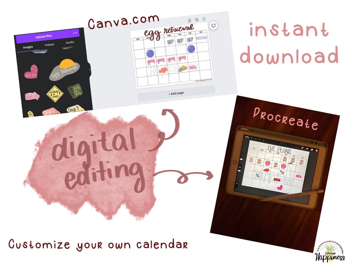 DIGITAL FET Planner Set IVF Frozen Transfer - Etsy