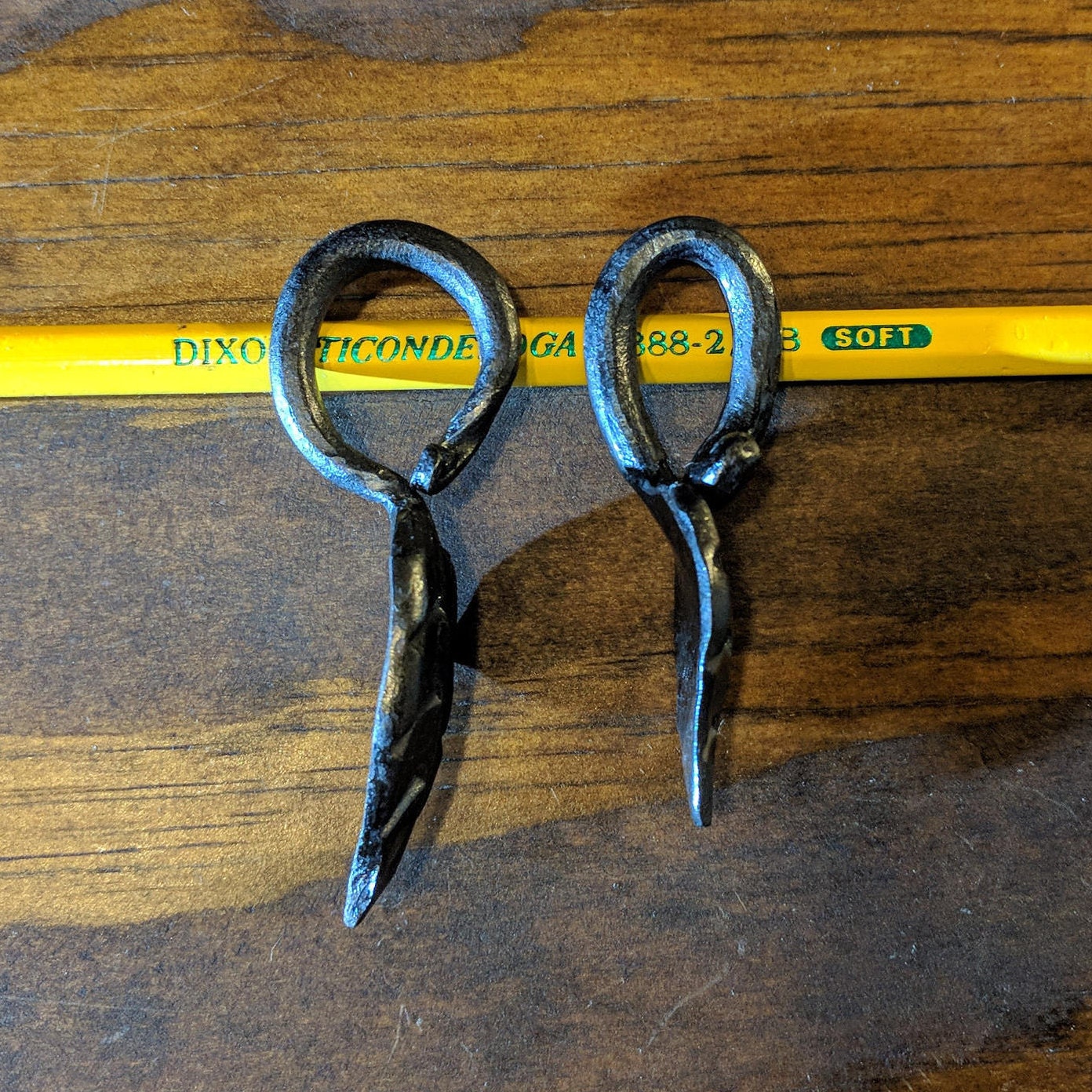 Hand Forged Leaf Keychain Pendant - Etsy