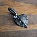 Hand Forged Leaf Keychain Pendant - Etsy