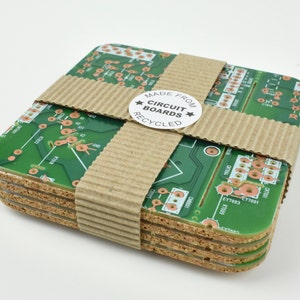 Circuit Board Coasters - Set of 4 - Geeky Christmas Gift - Nerd Gift ...