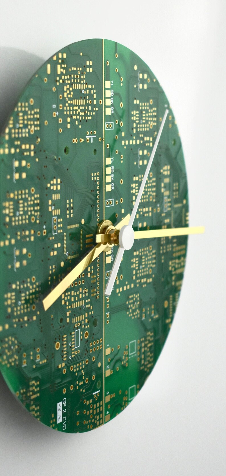 Circuit Board Wall Clock Circular Tech Accessory Office - Etsy