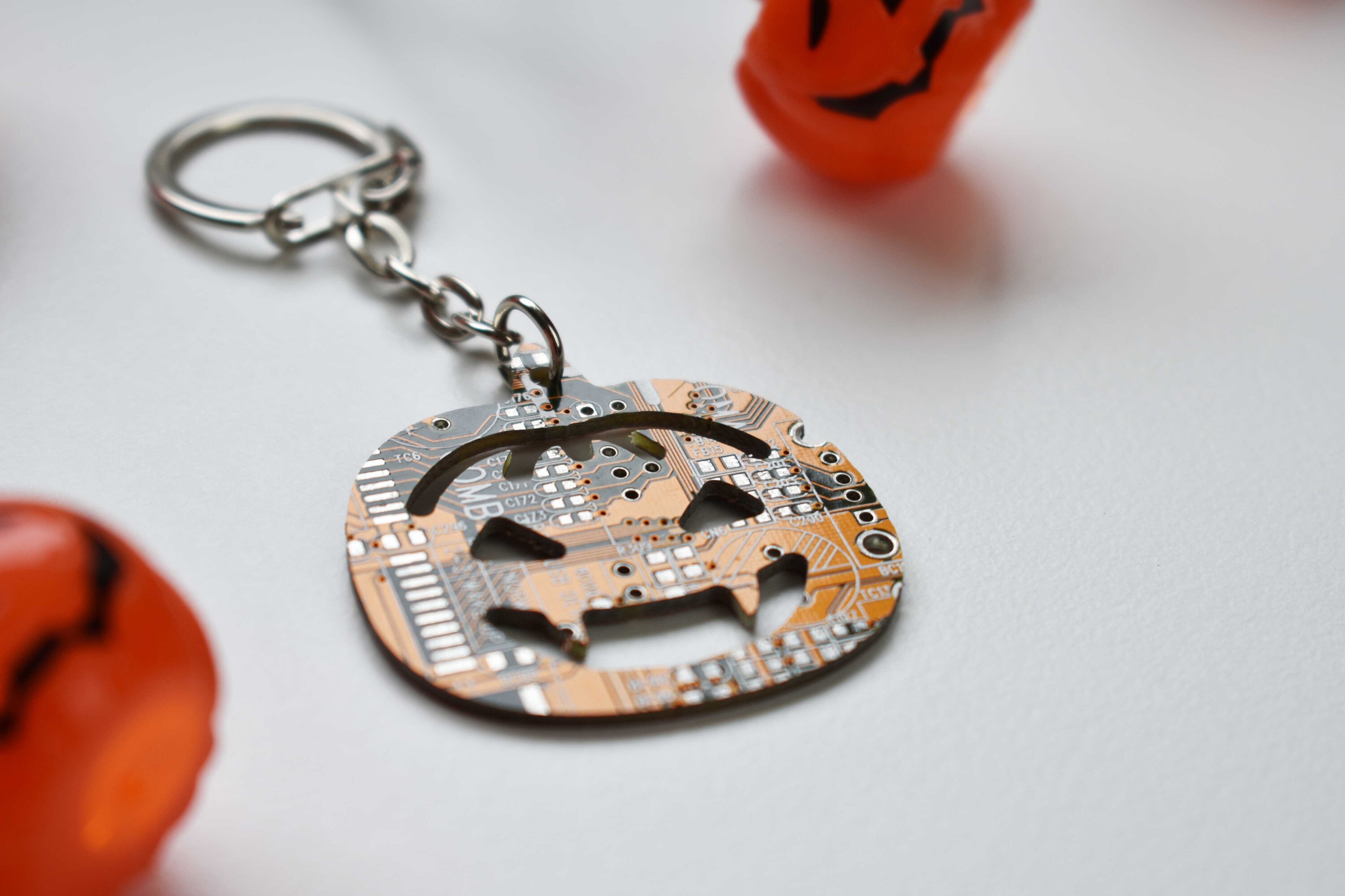 Circuit Board Spooky Key Chains Spooky Computer Geek Gift | Etsy