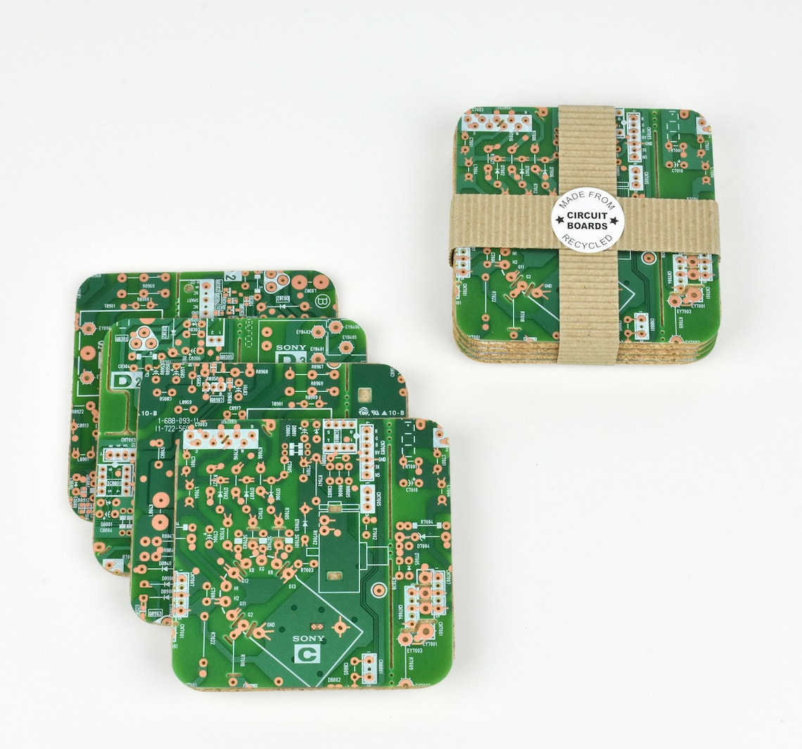 Circuit Board Coasters Set of 4 Geeky Christmas Gift - Etsy UK