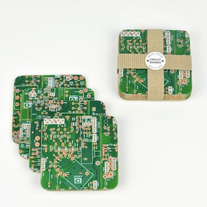 Circuit Board Coasters - Set of 4 - Geeky Christmas Gift - Nerd Gift ...