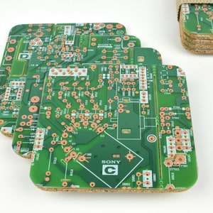 Circuit Board Coasters - Set of 4 - Geeky Christmas Gift - Nerd Gift ...