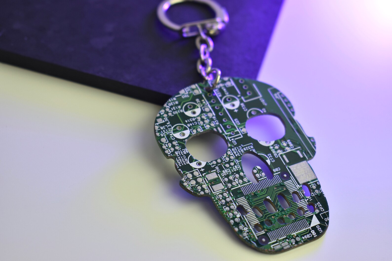 Circuit Board Skull Key Chain Computer Geek Gifts Pirate - Etsy