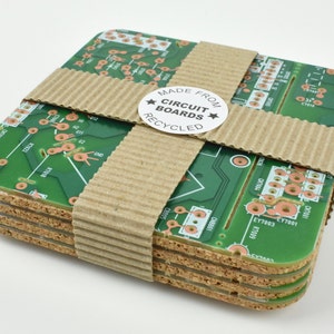 Circuit Board Coasters - Set of 4 - Geeky Christmas Gift - Nerd Gift ...