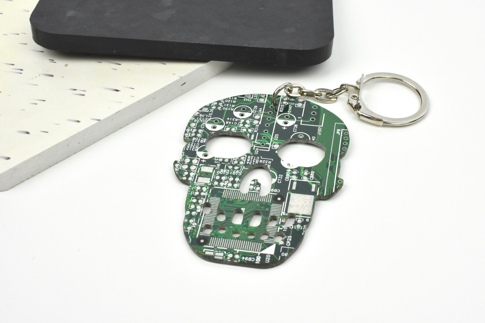 Circuit Board Skull Key Chain Computer Geek Gifts Pirate - Etsy