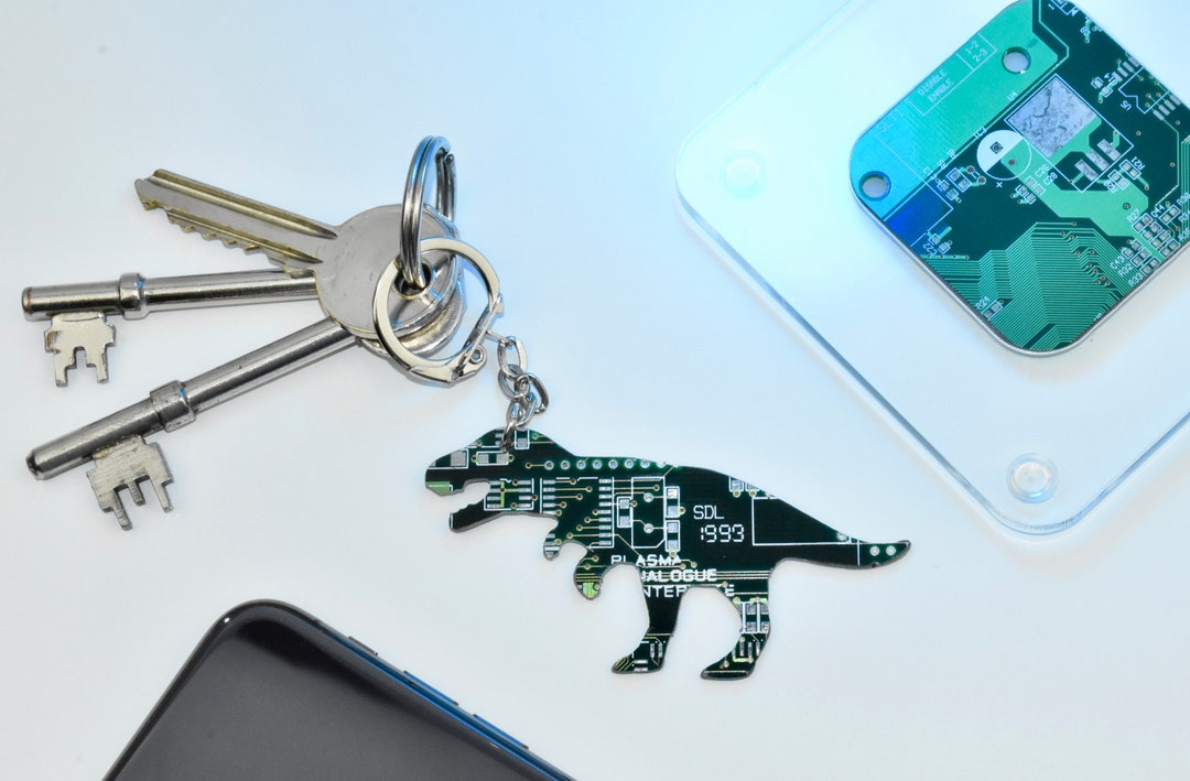 Circuit Board T-rex Keychain - Geeky Christmas Gifts - Software ...