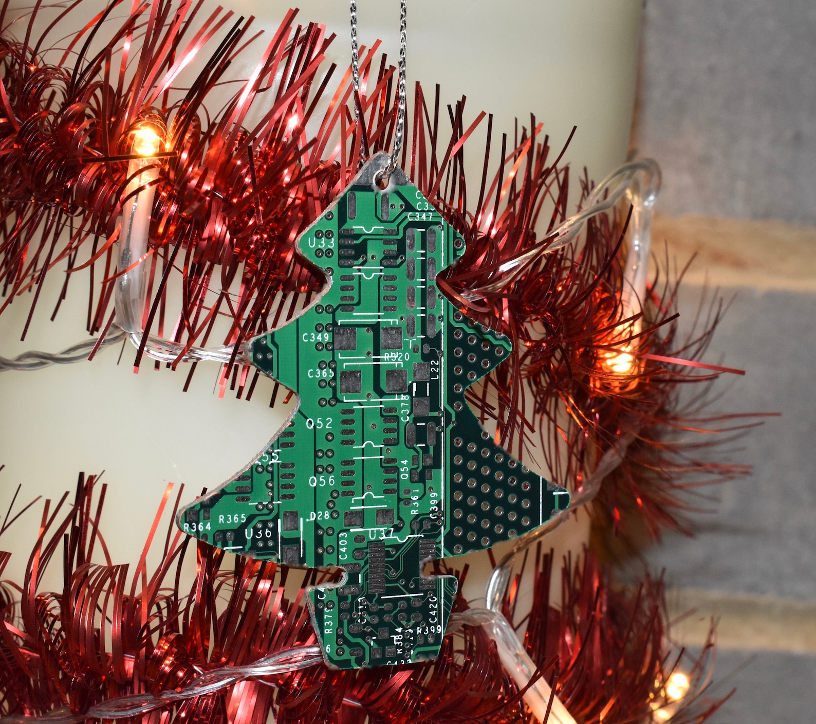 Circuit Board Christmas Tree Decoration Computer Gifts Eco | Etsy