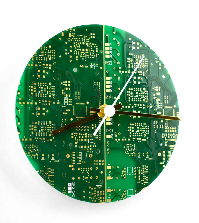 Circuit Board Wall Clock Circular Tech Accessory Office - Etsy