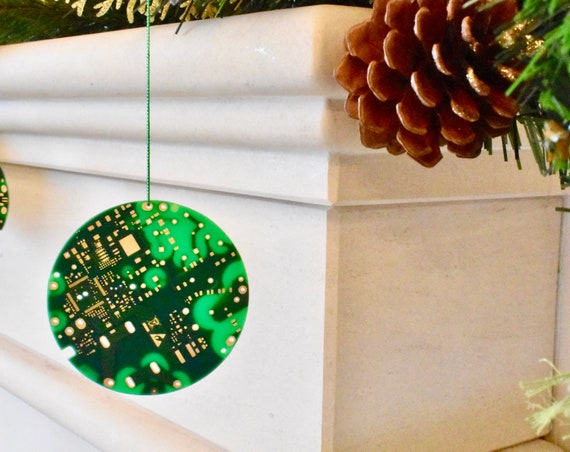 Circuit Board Christmas Tree Decoration Computer Geek Xmas - Etsy
