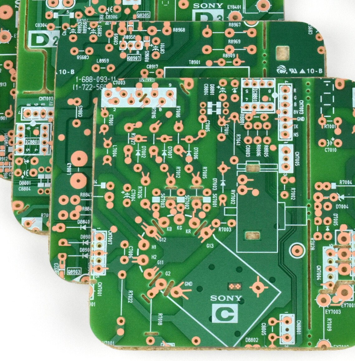 Circuit Board Coaster Individual Geeky Christmas Ts Etsy
