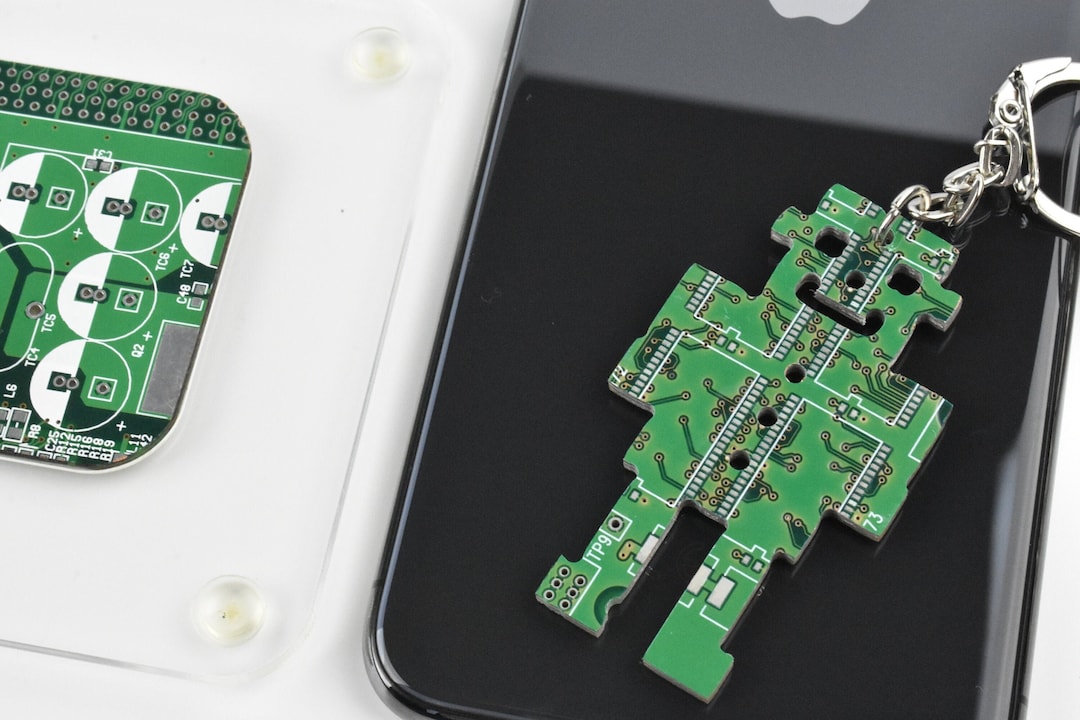 Circuit Board Green Robot Keychain Geek Gift Father’s Day Gift Tech ...