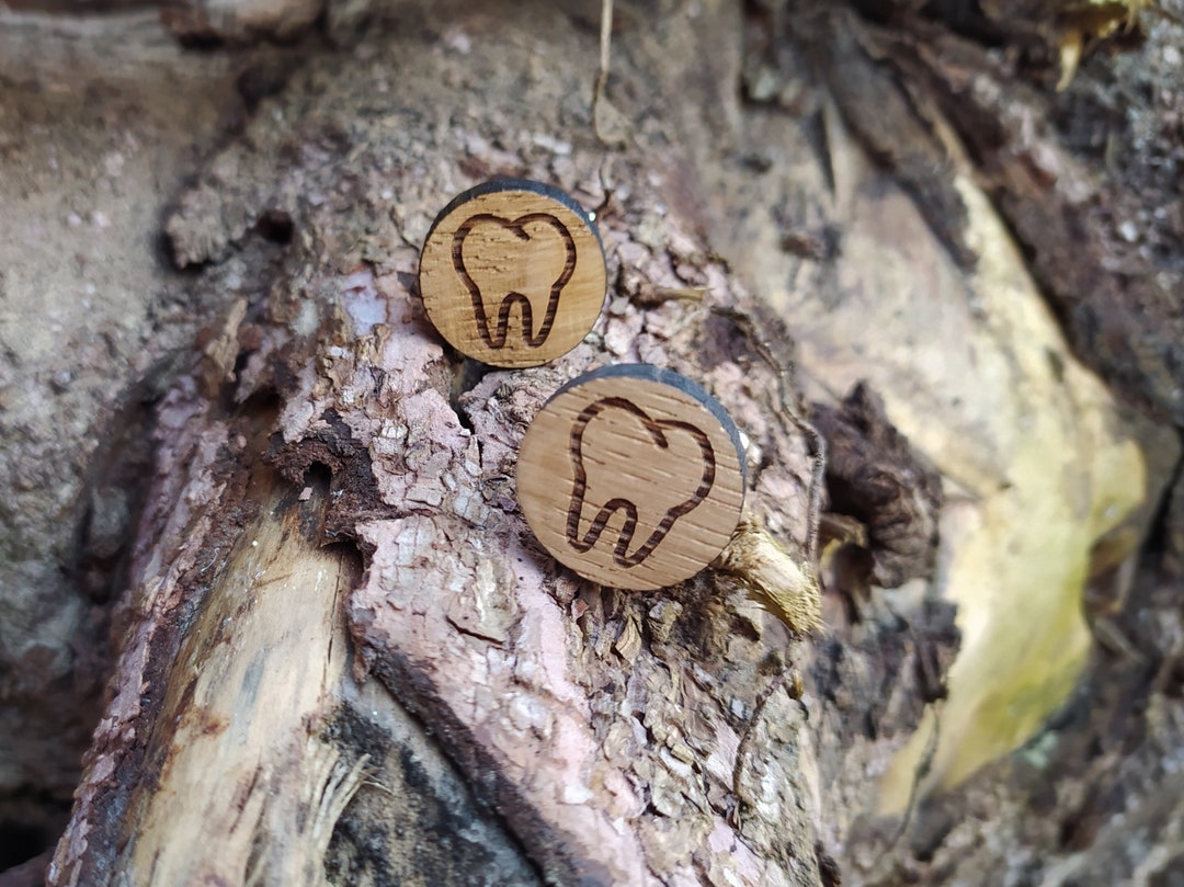 Wood Dentist Custom Laser Cut Tooth Cufflinks, Groomsmen Proposal Gift ...