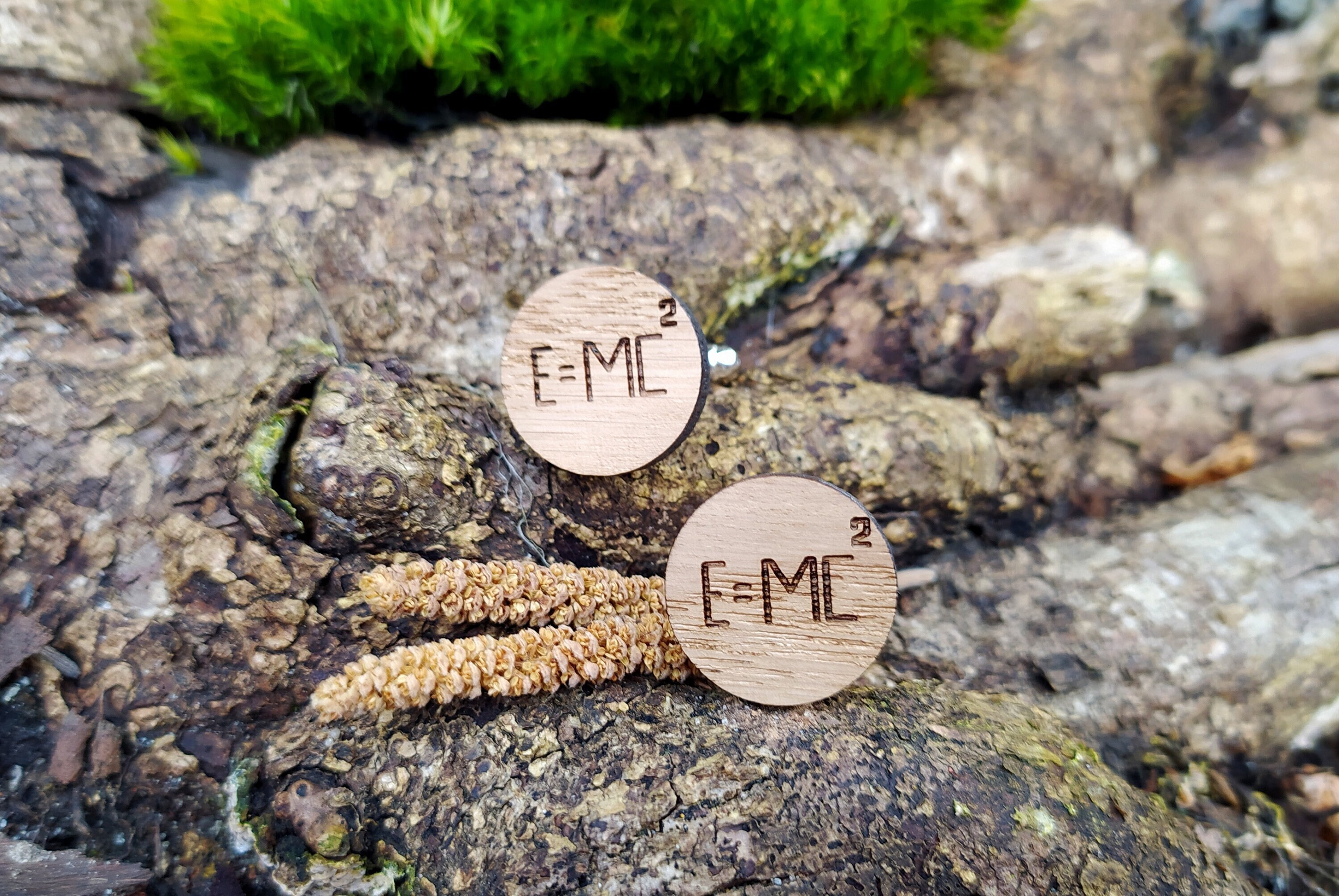 Albert Einstein Science Laser Engraved Wooden Custom Cufflinks, Mens ...