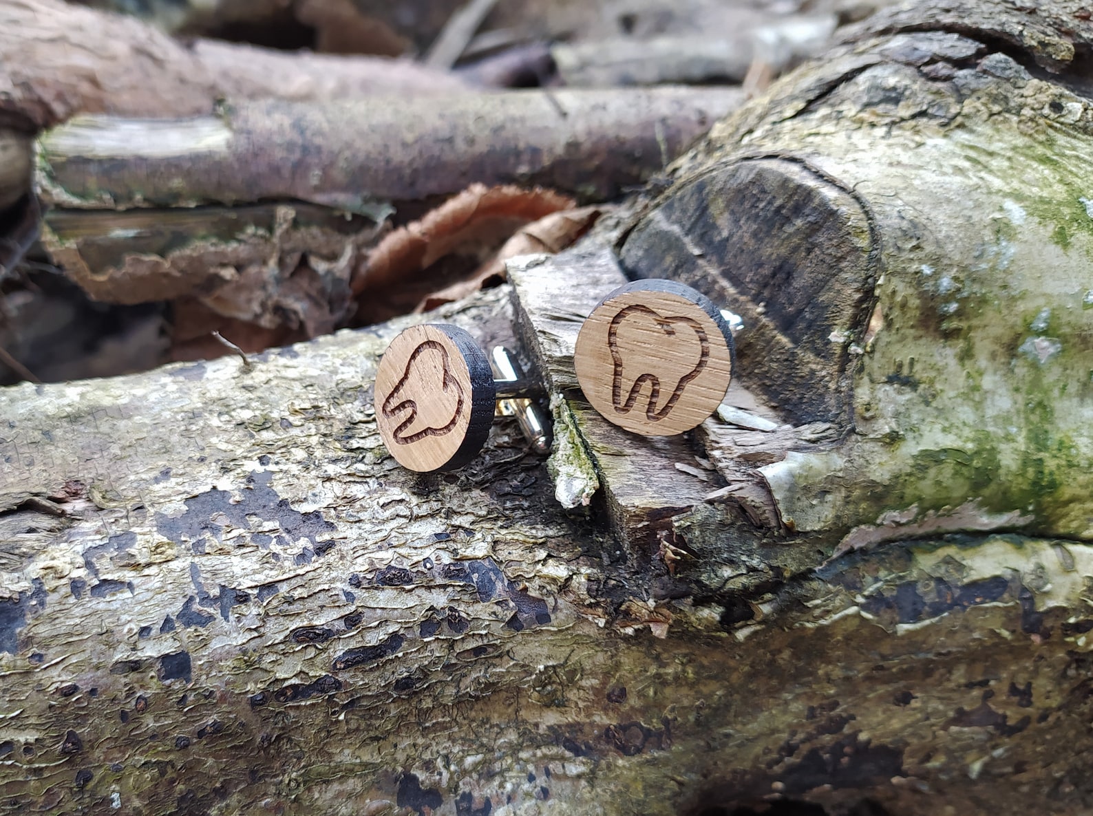 Wood Dentist Custom Laser Cut Tooth Cufflinks, Groomsmen Proposal Gift ...