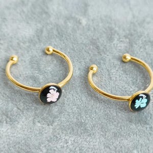 Pressed Flower Ring for Daughter, Cottagecore Graduation Gift, Dainty ...