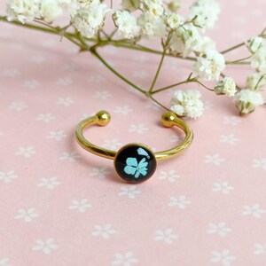 Pressed Flower Ring for Daughter, Cottagecore Graduation Gift, Dainty ...