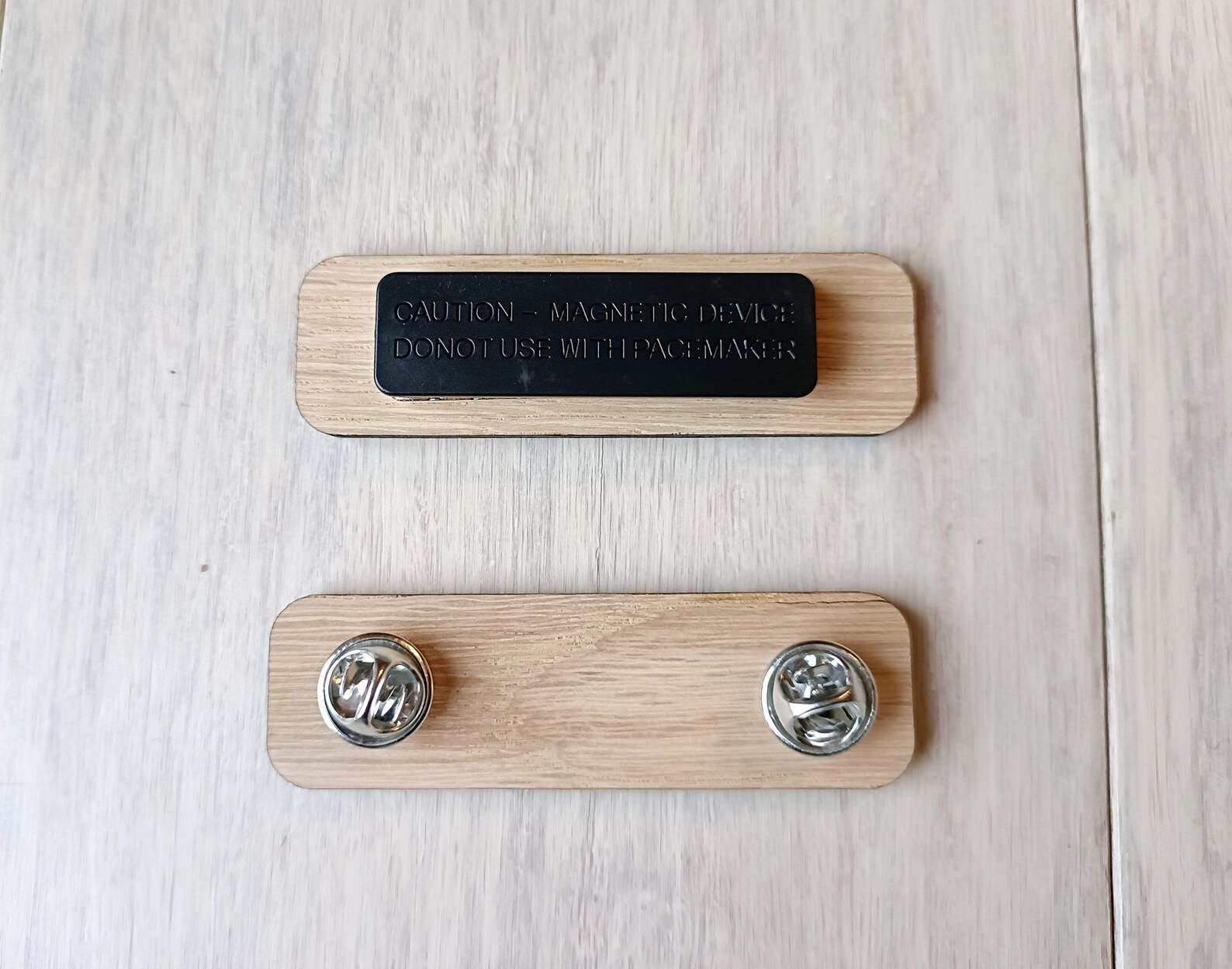 Custom Wood Name Tags for Work, Magnetic Name Badges, Business Name Tag ...