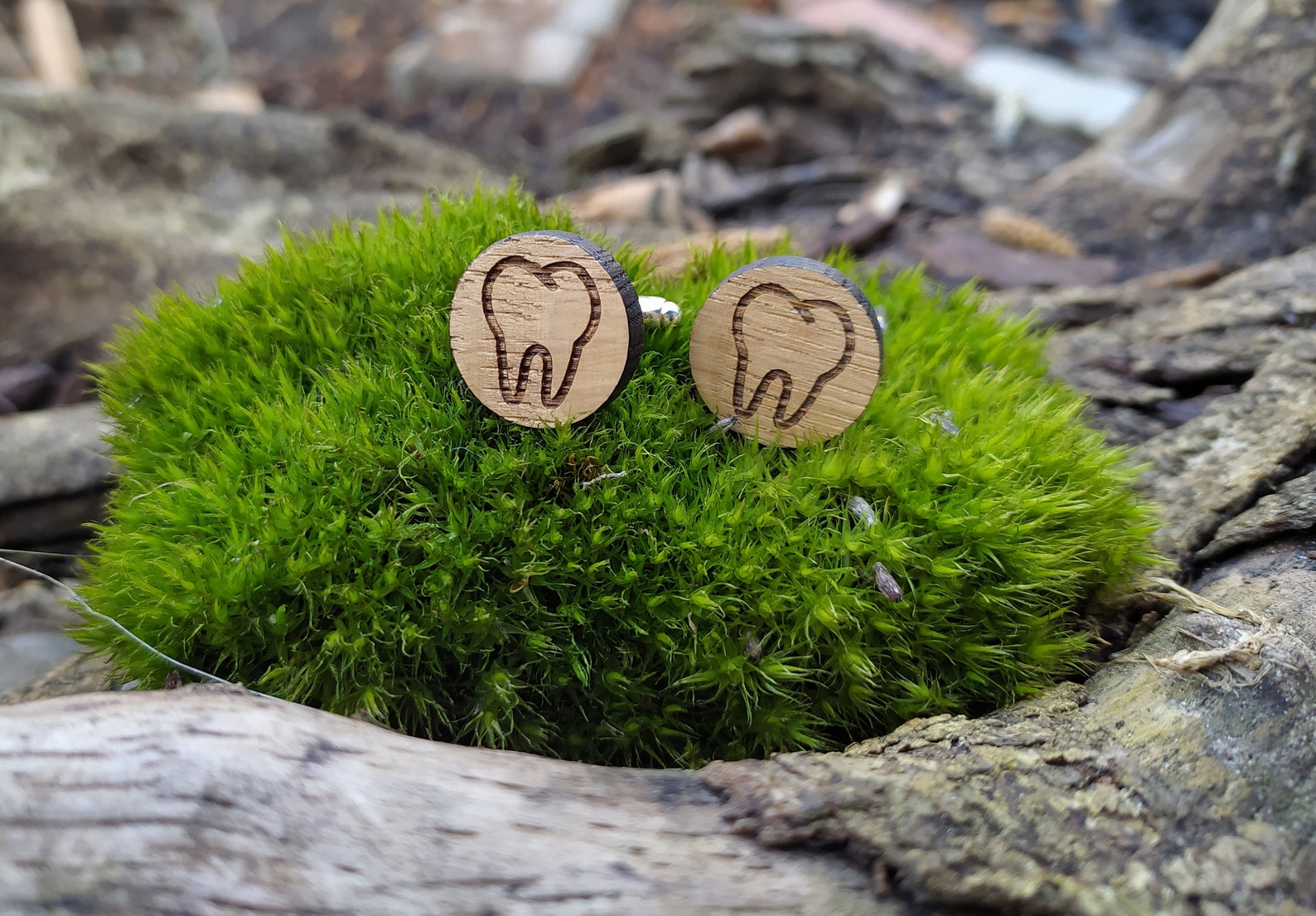 Wood Dentist Custom Laser Cut Tooth Cufflinks, Groomsmen Proposal Gift ...