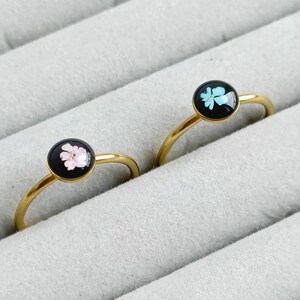 Pressed Flower Ring for Daughter, Cottagecore Graduation Gift, Dainty ...