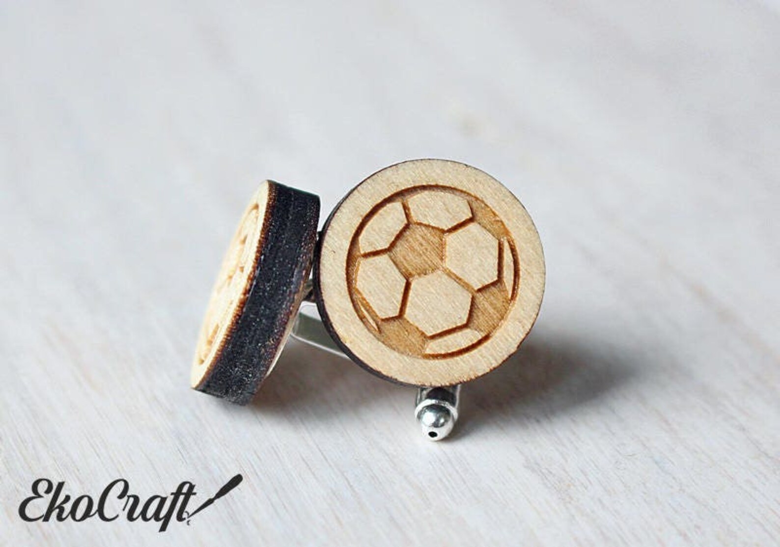 Football Cufflinks, Soccer Coach Groomsmen Proposal Wood Custom Cuff ...