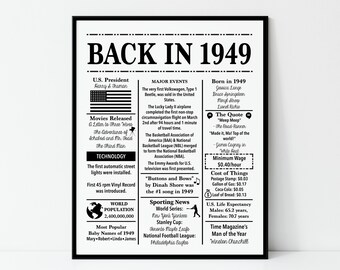 1949 Facts - Etsy
