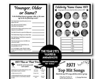 1971 Trivia Game | Etsy