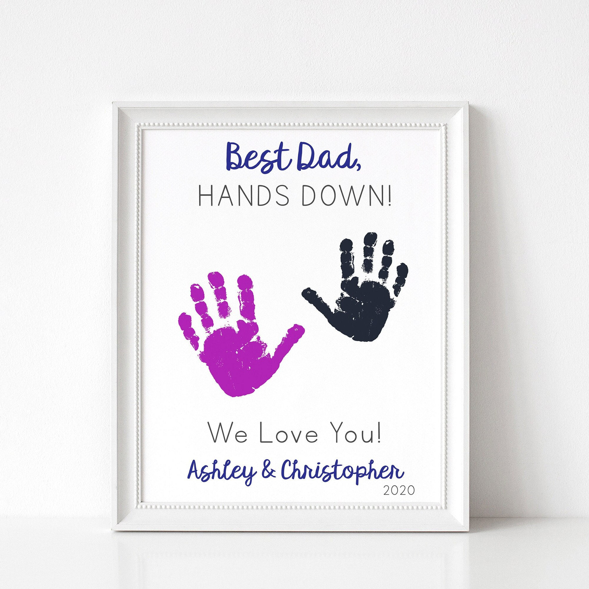 Hands Down Best Handprint Gift for Dad or Mom From Kids - Etsy