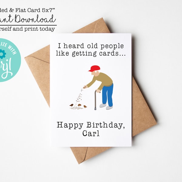 Funny Birthday Cards for Old People - Etsy