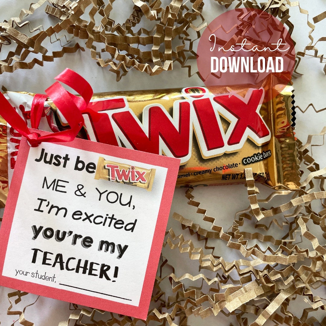 Back to School Teacher Candy Tag Printable Twix Teacher Tags Candy ...
