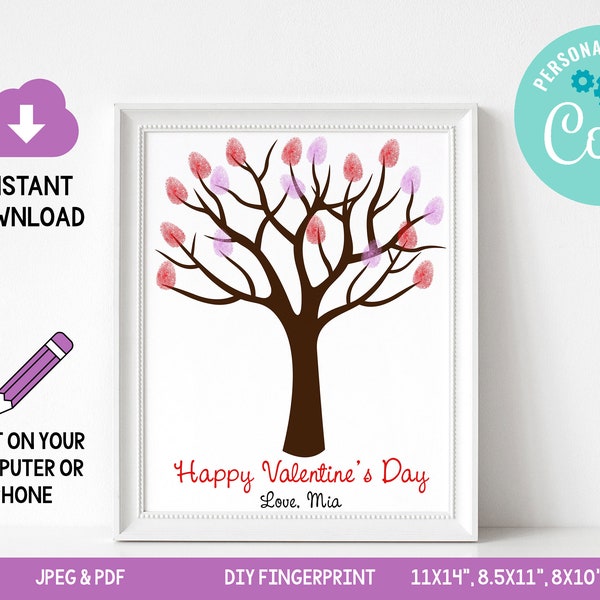 Thumbprint Tree - Etsy
