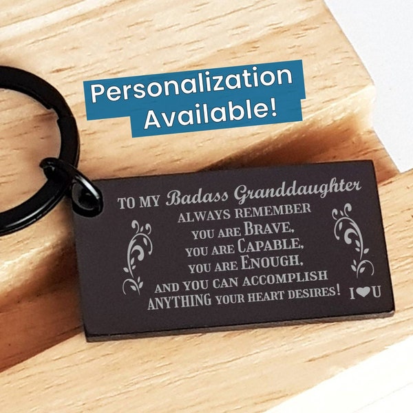 Badass Granddaughter Keychain - Etsy