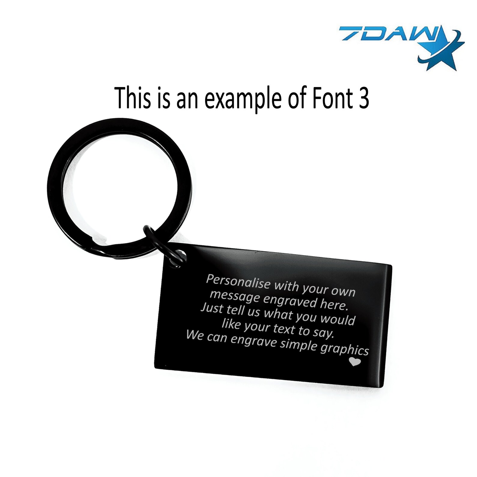 Custom Engraved Keychain Personalized Message Keychain Black - Etsy