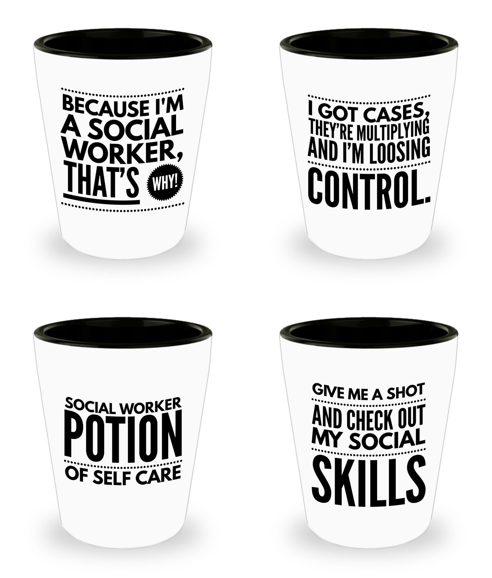 Social Worker Gift Social Work Funny Shot Glasses Graduation - Etsy
