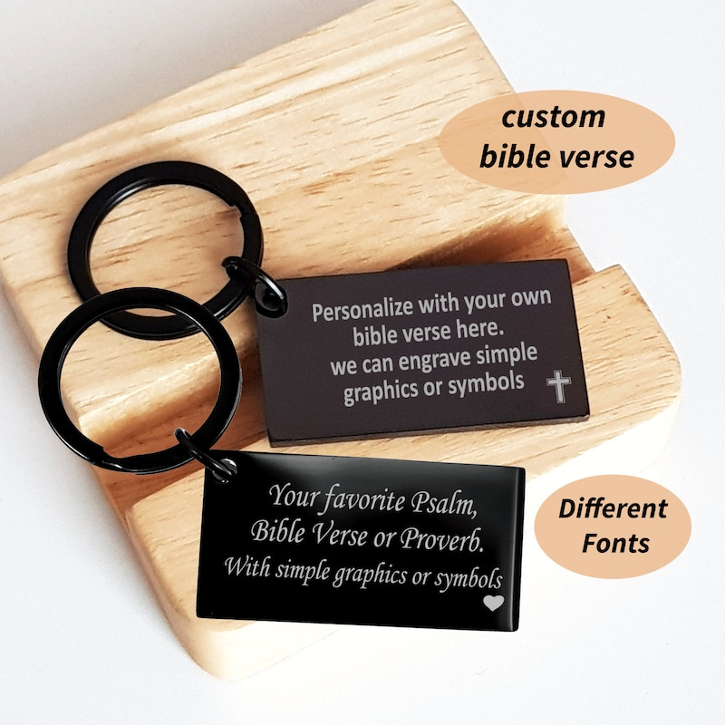 Bible Verse Keychain - Etsy