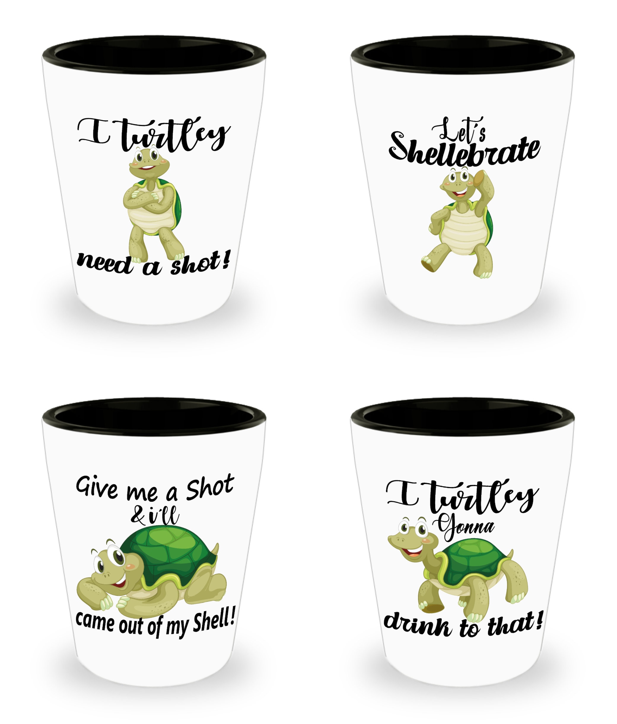 Sea Turtle Shot Glass Scuba Diver Gift Funny Shot Glasses | Etsy