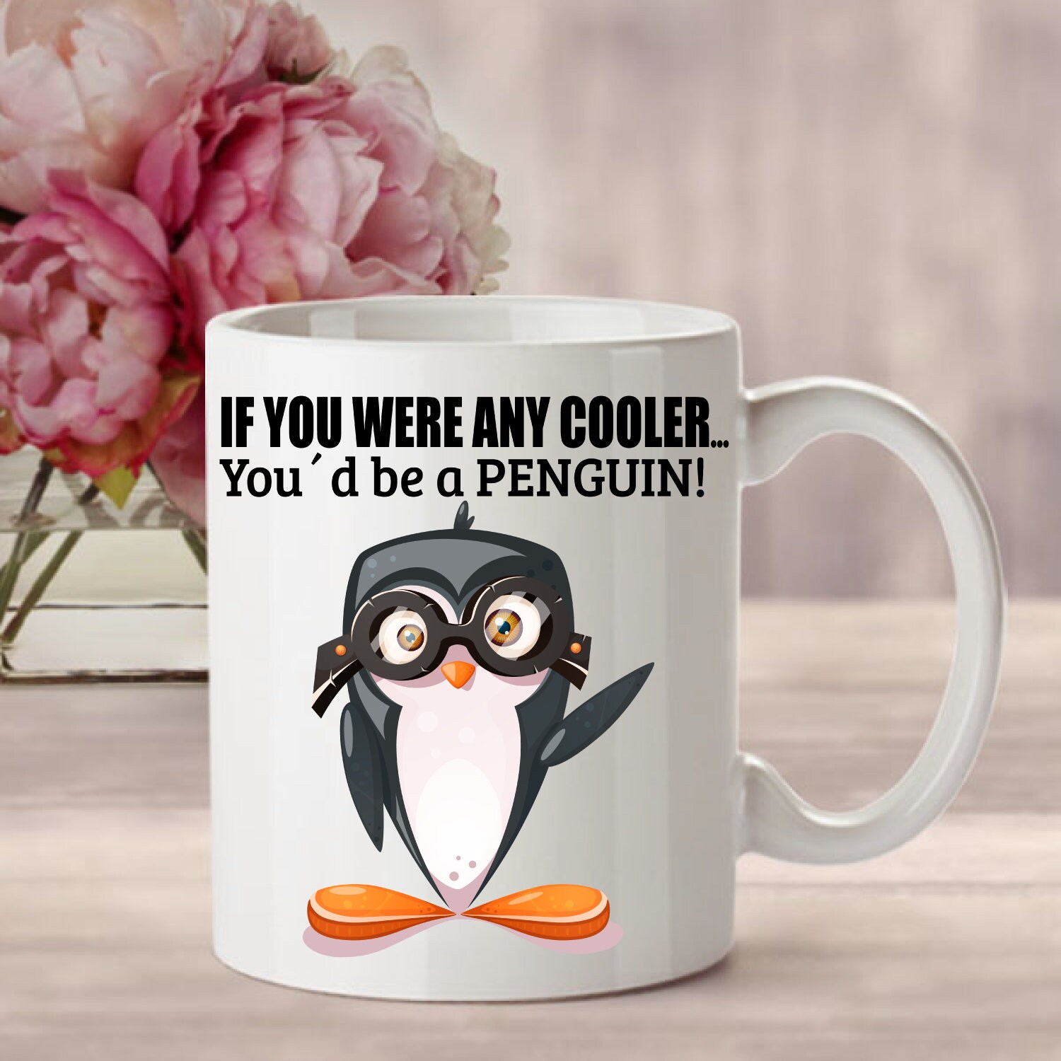 Penguin Coffee Mug If you were any cooler Penguins Gifts | Etsy