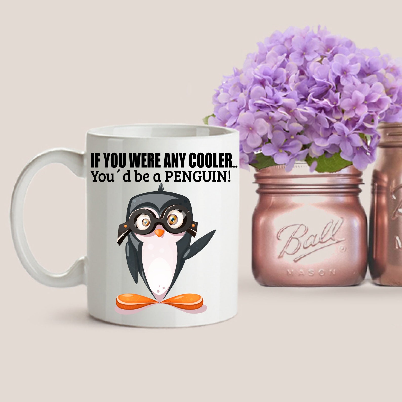 Penguin Coffee Mug If You Were Any Cooler Penguins Gifts - Etsy