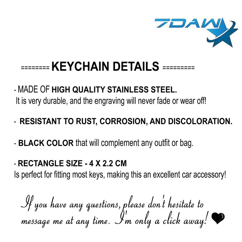 Custom Engraved Keychain Personalized Message Keychain Black - Etsy