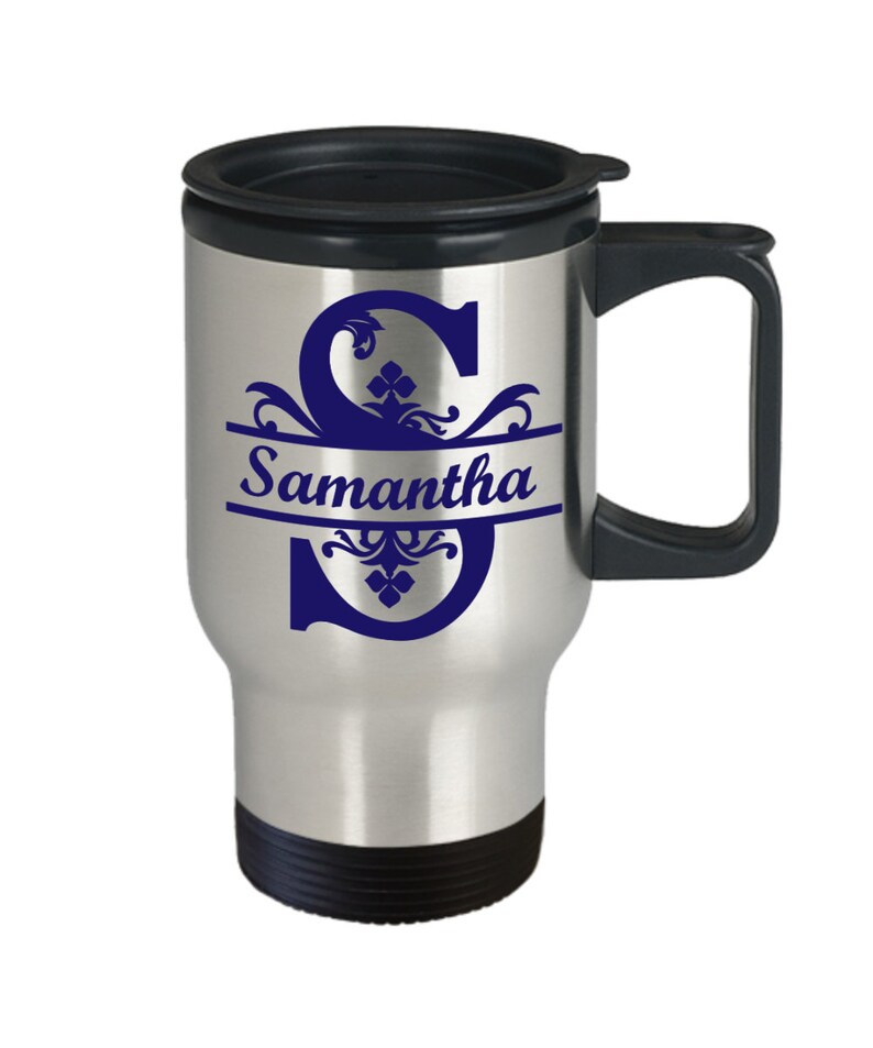 Custom Travel Mug Personalized Monogram Initial Name - Etsy