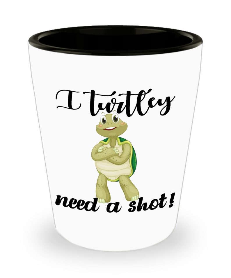 Sea Turtle Shot Glass Scuba Diver Gift Funny Shot Glasses | Etsy