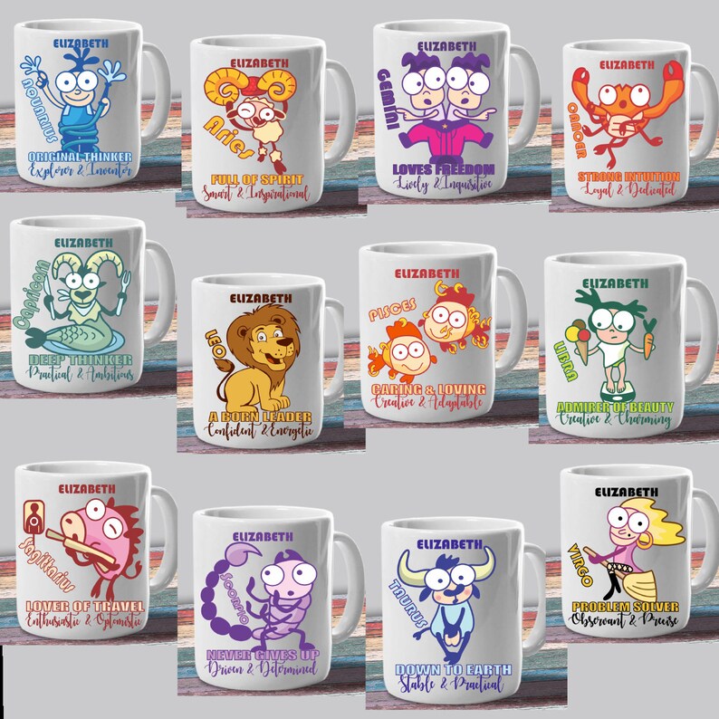 Leo Zodiac Mug Personalized Astrology Gifts Horoscope Custom - Etsy