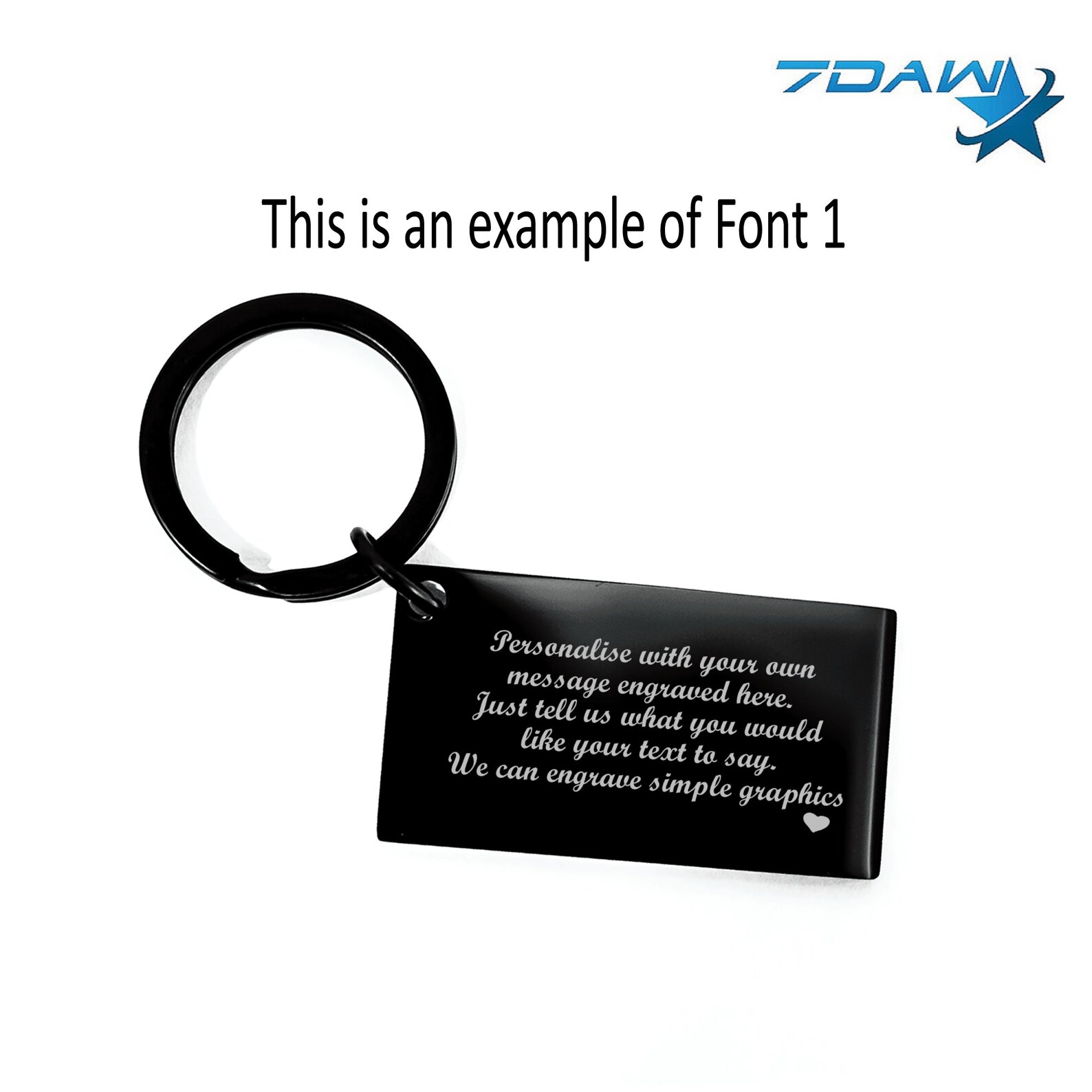 Custom Engraved Keychain Personalized Message Keychain Black - Etsy