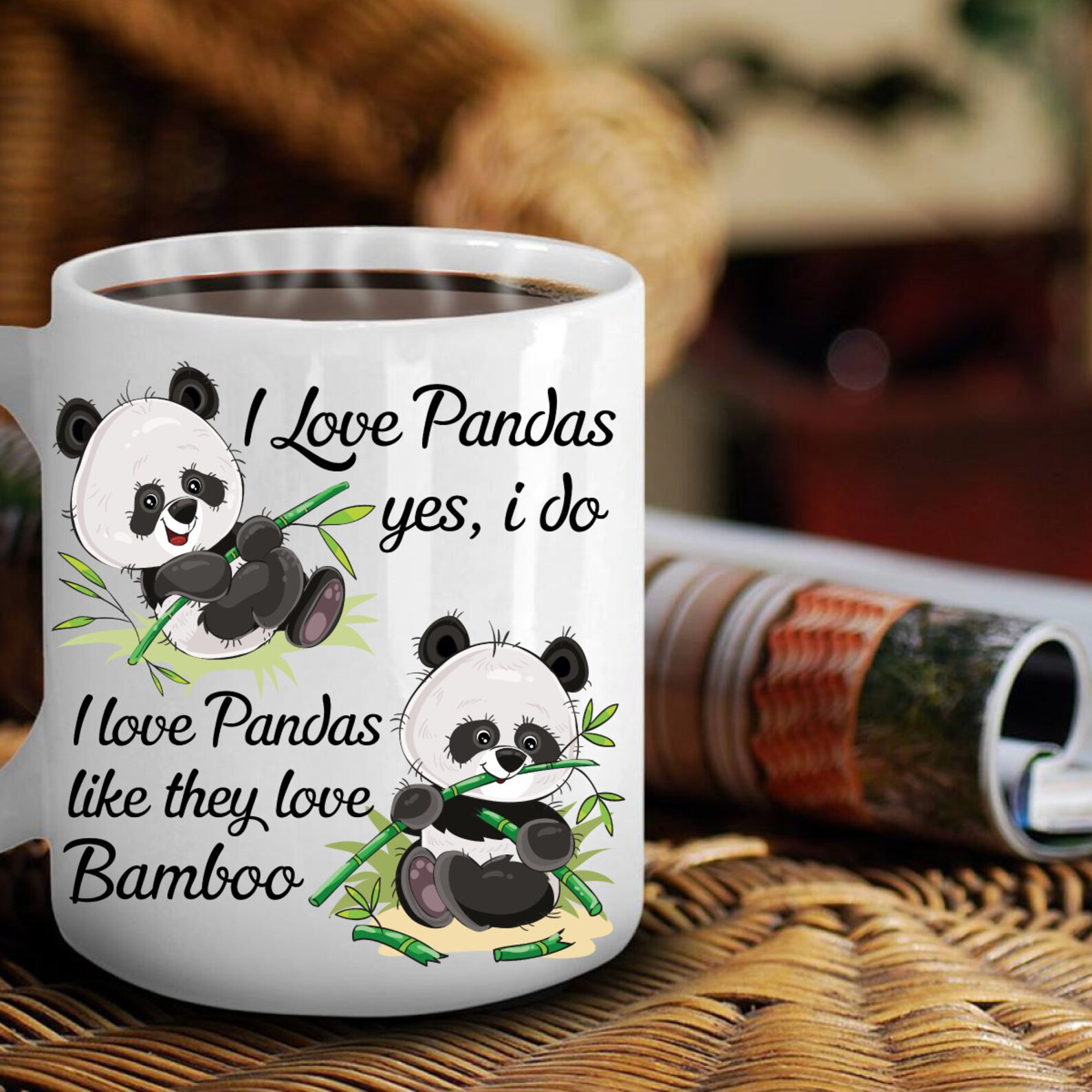 Panda Gifts Panda Coffee Mug Panda Bear Cup Animal Lover Cute | Etsy