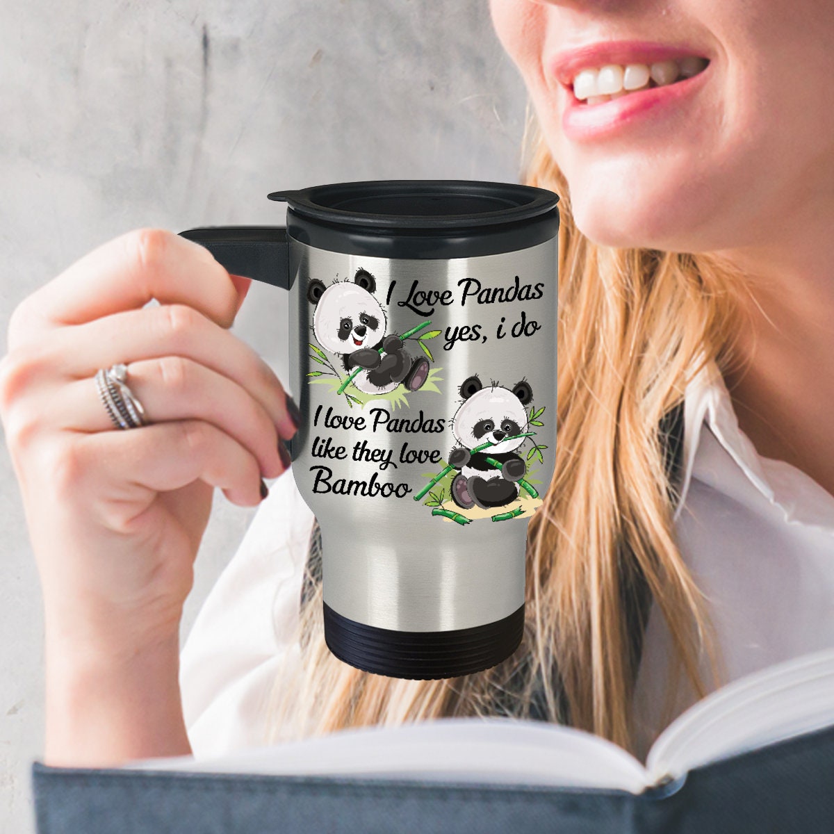 Cute Panda Gift I Love Pandas Travel Mug Friend Birthday | Etsy